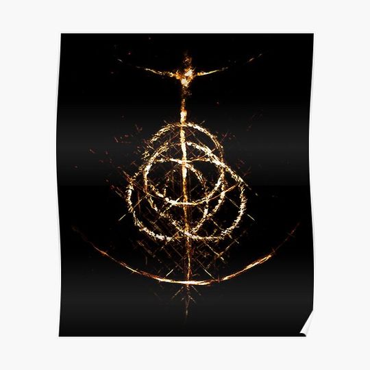 Elden Ring Symbol For Gamers Premium Matte Vertical Poster