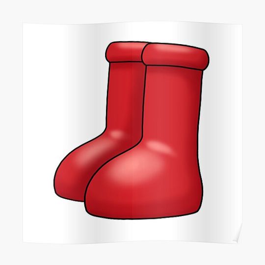 Big Red Boots Premium Matte Vertical Poster