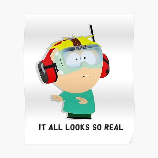 South Park - Butters On Oculus Rift Premium Matte Vertical Poster