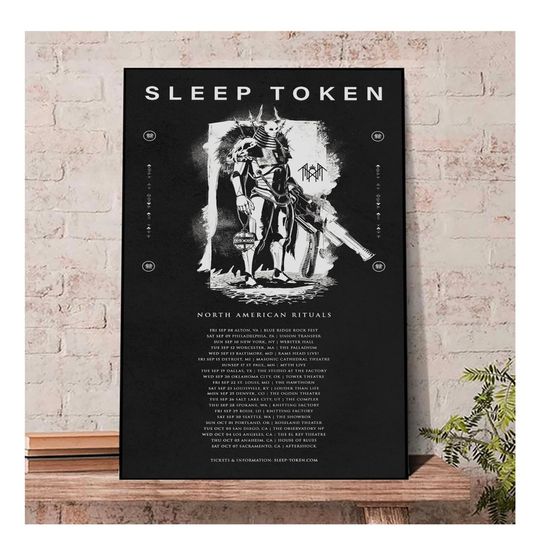 Sleep Token North America Tour 2023 Poster, Sleep Token Rock Band Poster