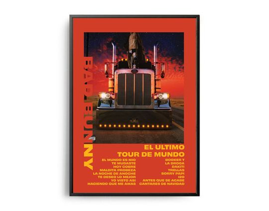 Bad Bunny El Ultimo Tour Del Mundo Album Cover Poster