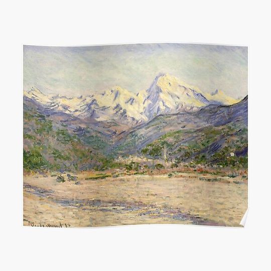 The Valley Of The Nervia By Claude Monet Premium Matte Vertical Poster