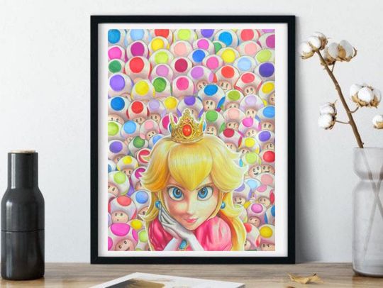 Princess Peach Poster Print | The Super Mario Bros | Printerval Canada
