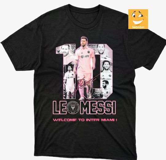 Leo Messi GOAT T-Shirt, M10 Leo Messi 2023 Welcome To Inter Miami ...