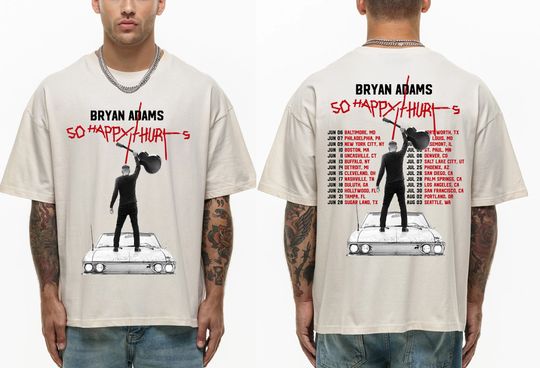 Vintage Bryan Adams T-Shirt, Bryan Adams Tour 2023 Shirt Vintage Bryan Adams T-Shirt, Bryan Adams Tour 2023 Shirt