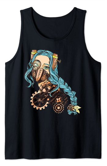 Kawaii Cute Anime Girl Tank Top Steampunk Pastel Goth Aesthetic Yami