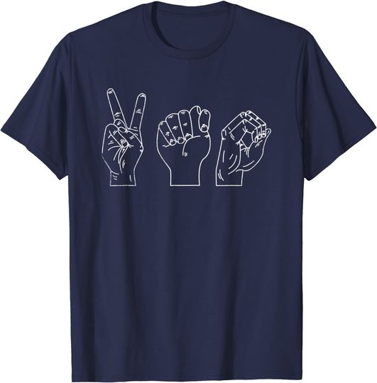 Poop Sign Language T-Shirt Hand Sign For Deaf People Sign Language ...