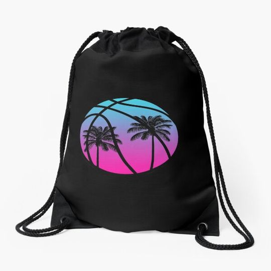 Miami Vice Basketball - Black Drawstring Bag