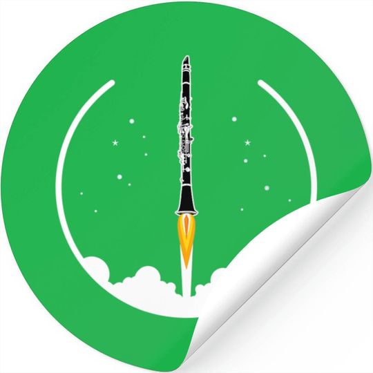 Funny Clarinet Sticker Rocket, Concert Band, Marching Band