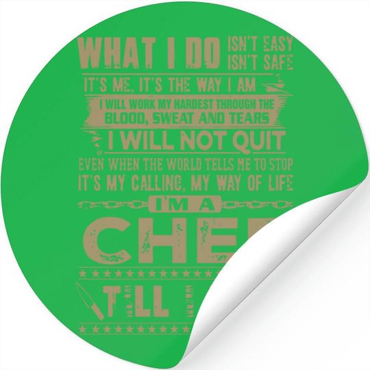 Chef Sticker, Chef Gift, Kitchen Chef Sticker, Home Cook Gift, Male ...