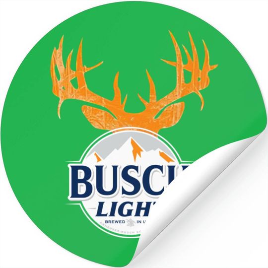 Busch Light Hunter Orange Buck Horns Sticker