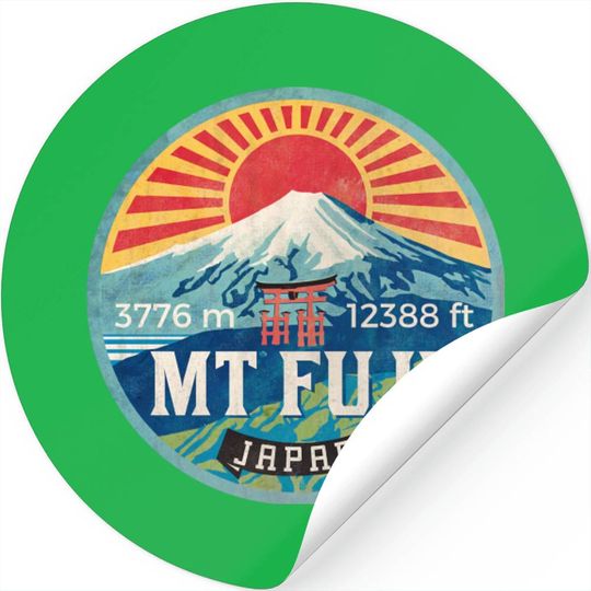 MT Fuji Vintage Emblem - Fuji - Stickers