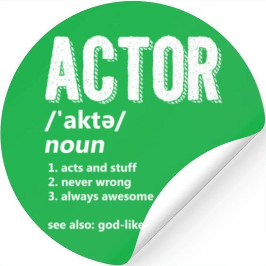 Actor Definition Actress Acting Movie Theatre Gift Stickers