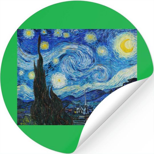 The Starry Night By Vincent Van Gogh - Starry Night - Stickers