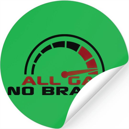 All Gas No. Brakes Speedometer Quick Turbo Stickers