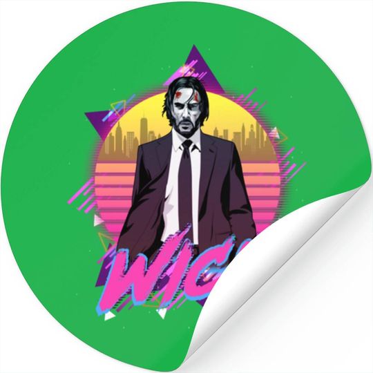 John Wick Retro - John Wick - Stickers