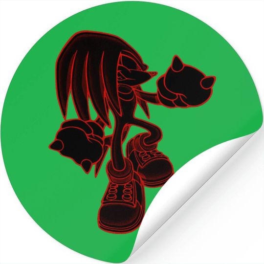 Knuckles - Inverted - Knuckles The Echidna - Stickers