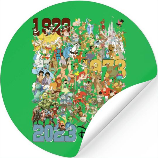 All Disney Characters Stickers, Disney 100th Anniversary Stickers ...