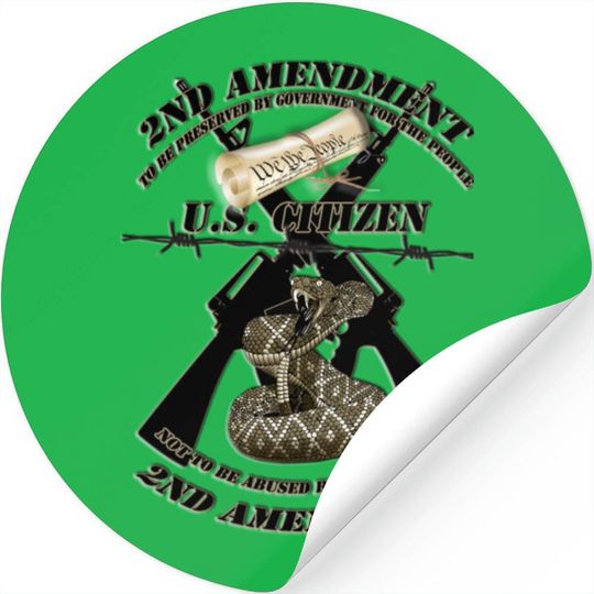 2nd Amendment Black Crossed M16s And Rattlesnake1A