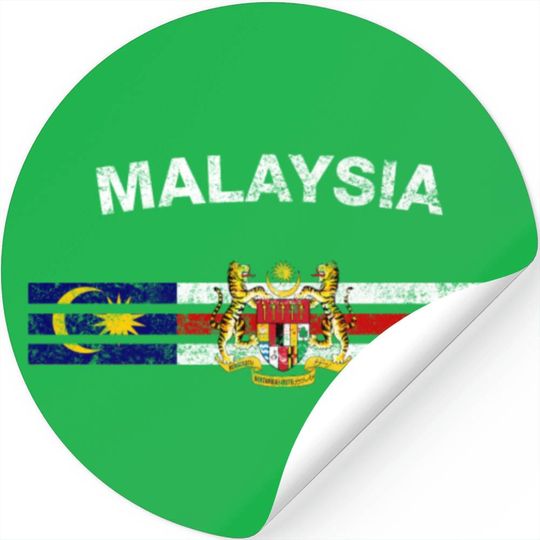 Malaysian Flag Stickers - Malaysian Emblem & Malaysia