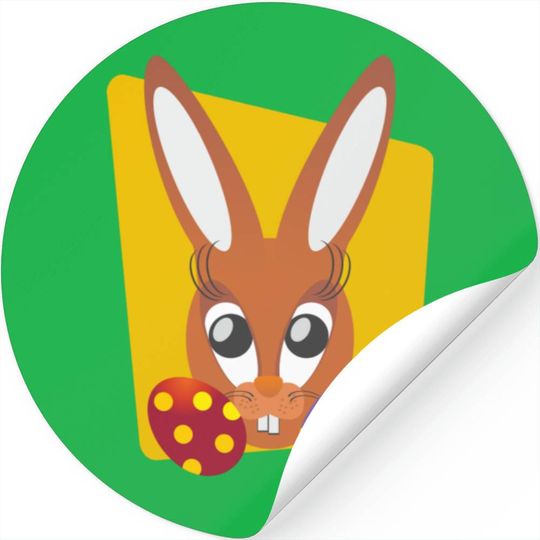Osterhase Osterei Frohe Ostern Stickers Osternest Eg