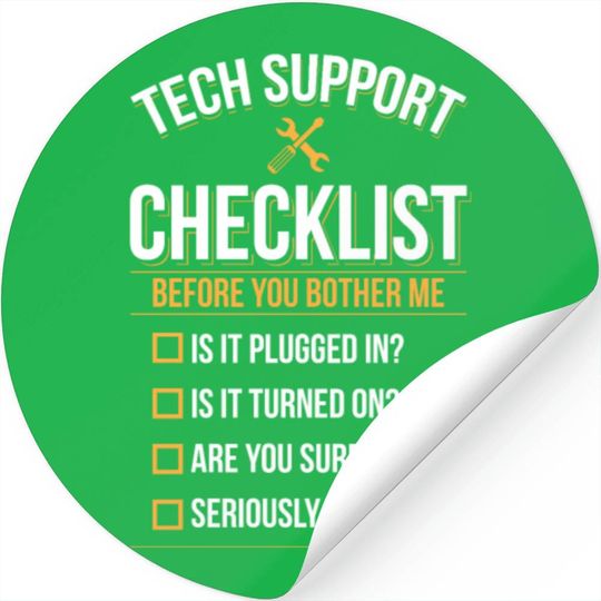 Tech Support Checklist - Administrator Design
