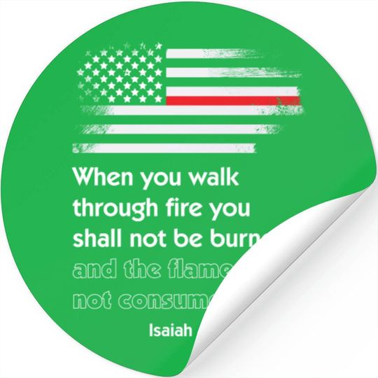 Thin Red Line Firefighter Bible Verse America