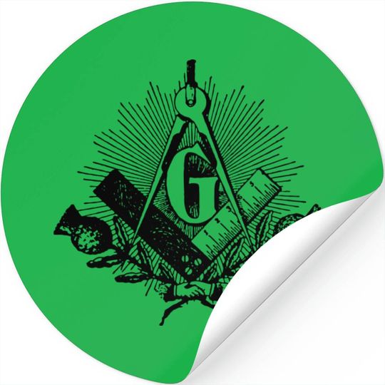 Masonic Symbol Compass, Square, Poppy, Freemason