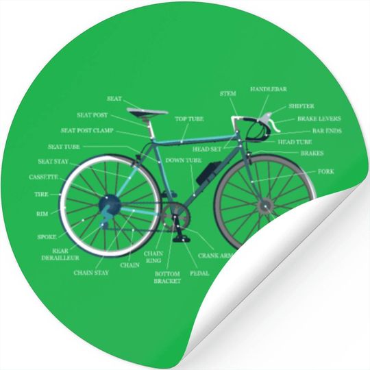 Road Bike Anatomy Blueprint