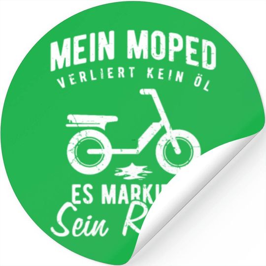 Funny Moped Two-Stroke Engine Saying Stickers