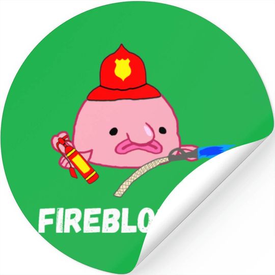 Fire Fighter Blobfish Grumpy Blob Fish Firefighter