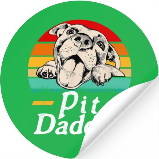 Pit Daddy Vintage Eighties Style Pitbull Retro Dis