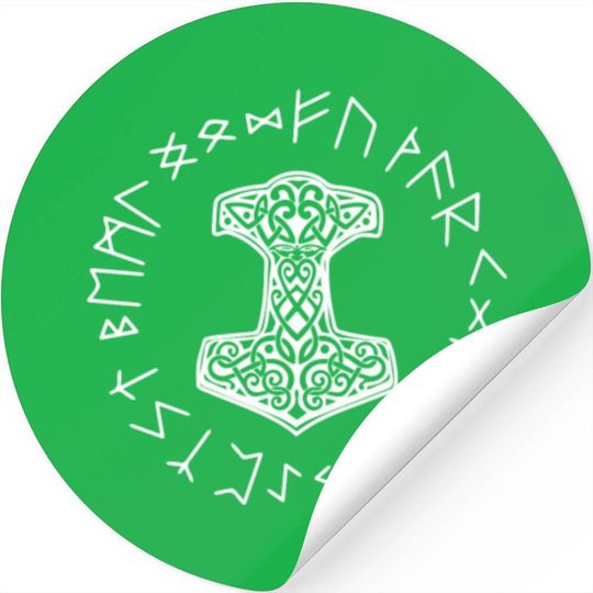 Vikings Mjolnir And Runes Norse Mythology Asatru