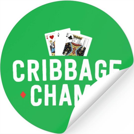 Funny Cribbage Stickers For Men Cribbage Champ