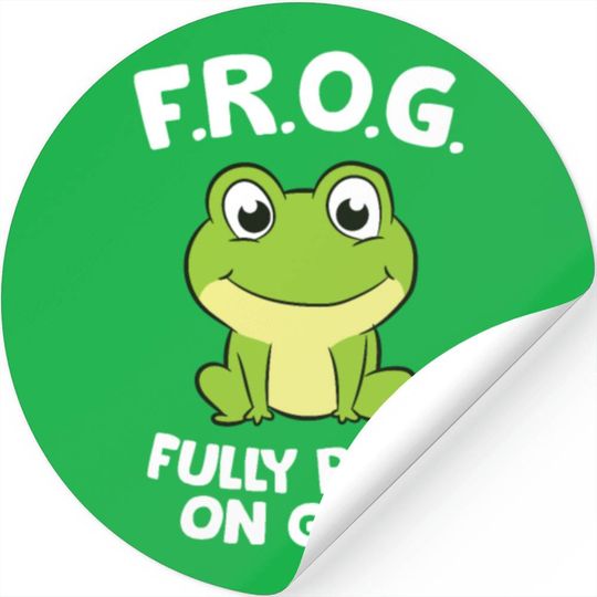 Cute Frog Fully Rely On God Christian Frog