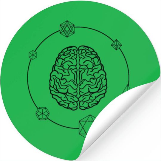 RPG Brain Gamer Game Dice D20 Pen And Paper