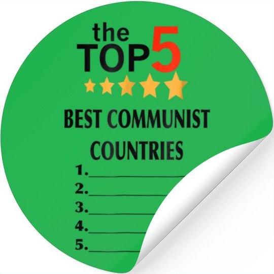 Anti Communist Stickers Top 5 Communist Countries