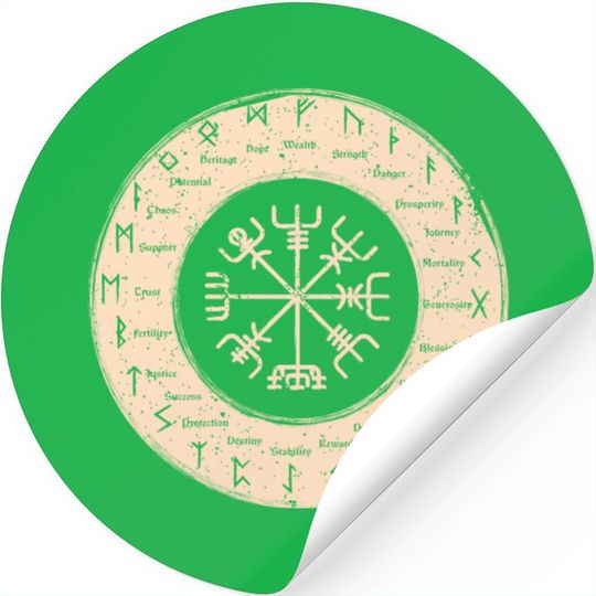 Circle Of Runes And Their Meaning Symbol Gift Idea