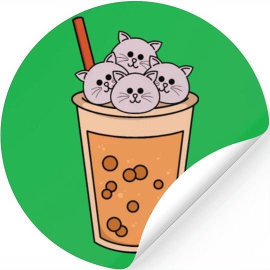 Korean Boba Milk Tea Bubble Tea Cats Tapioca
