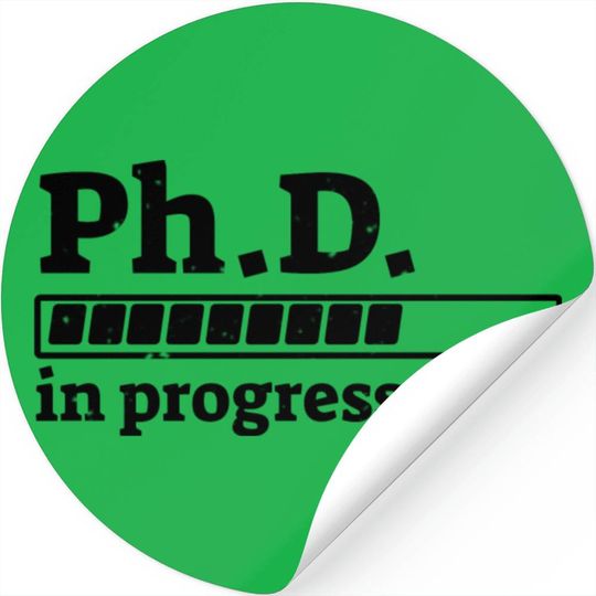 PhD In Progress Graduation Progress Bar Stickers