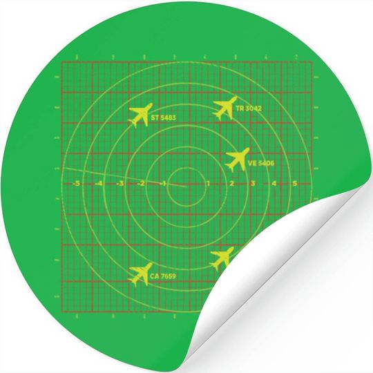 Aviation Flight Radar Screen With Planes