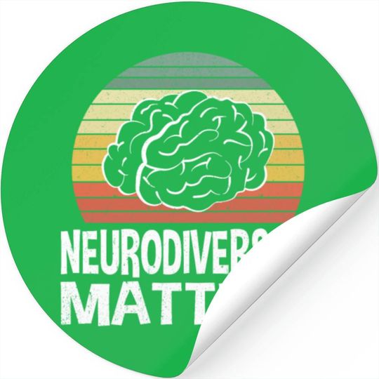 Vintage Neurodiversity Matters Neurodiverse Autism Stickers