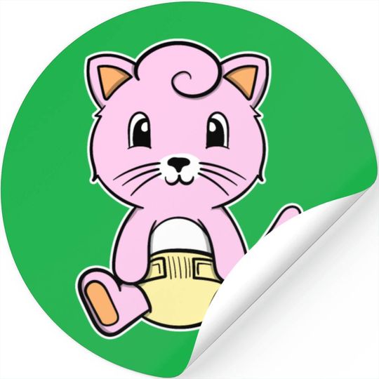 Cute Baby Cat In Diapers