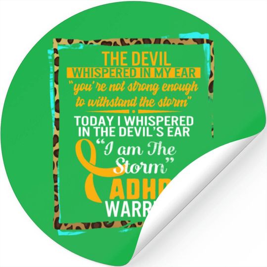 ADHD Warrior, I Am The Storm, Mental Health Stickers,