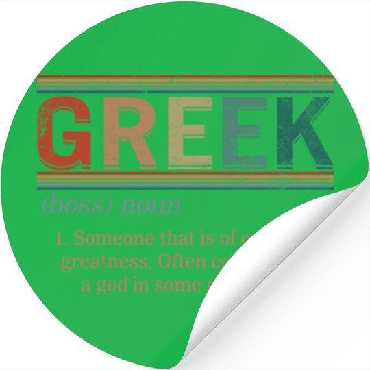 Greek Noun Stickers, Greek Definition Sticker, Mythology