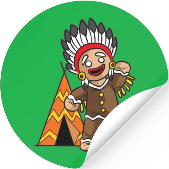 Native American Gingerbread Man Chieftain Tipi