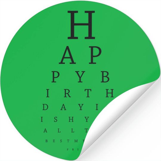Happy Birthday Optometrist Eye Check Chart