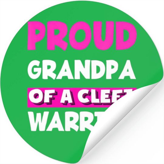 Mens Proud Grandpa Of A Cleft Warrior Cleft Lip