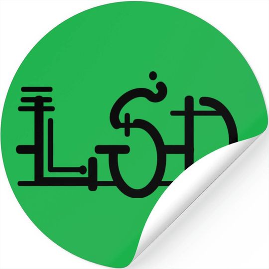 Psychedelic Albert Hofmann Acid LSD Font ART