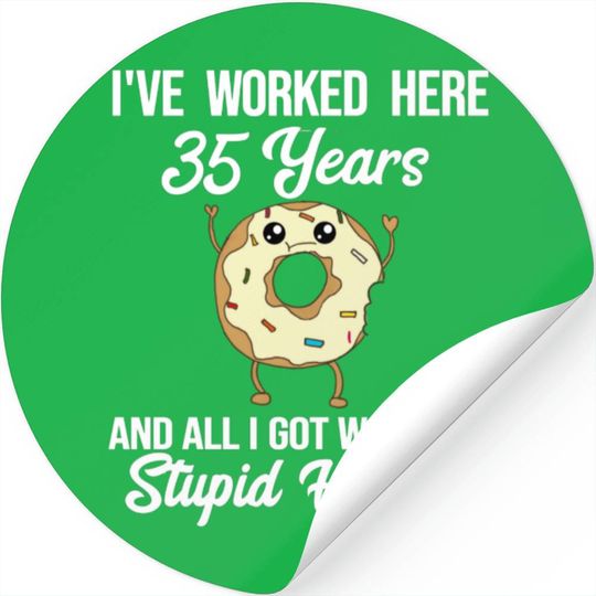 35 Year Work Anniversary Thirty Fifth Employee Stickers